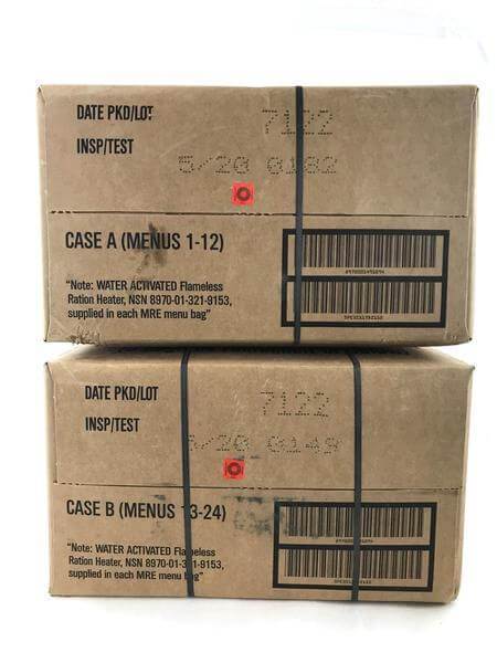 Military Surplus MRE for Sale - Army Case of 12 Meals