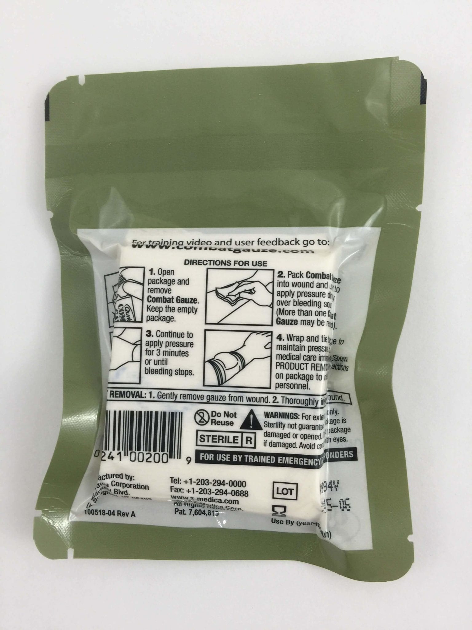 Quick Clot Combat Gauze, Army Issue IFAK Med Supplies - Army Surplus