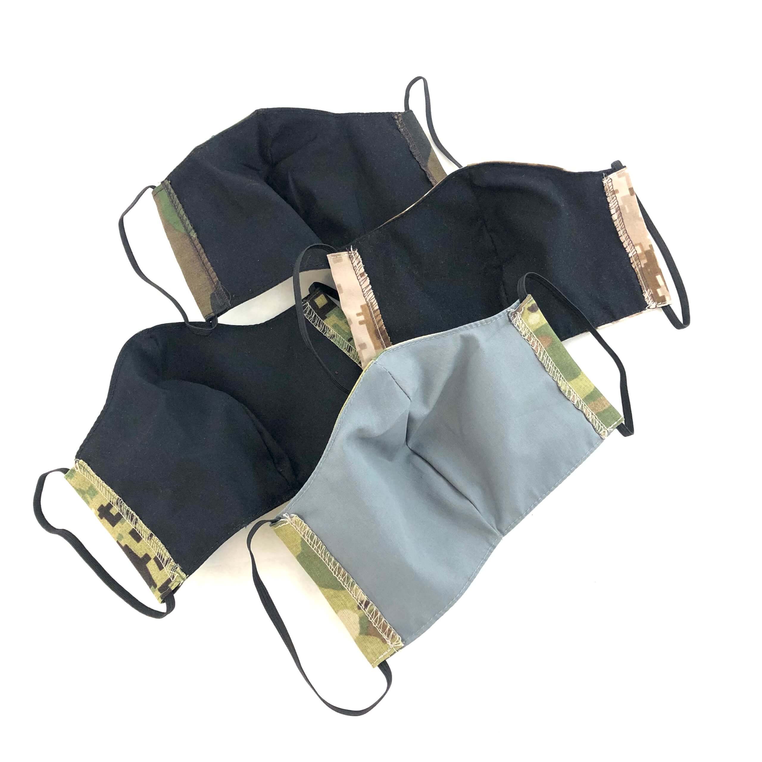 Handmade Cloth Face Masks - Multicam, AOR1, AOR2, Woodland Camo