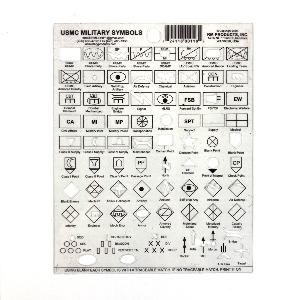 USMC Military Symbols Stencil - Venture Surplus