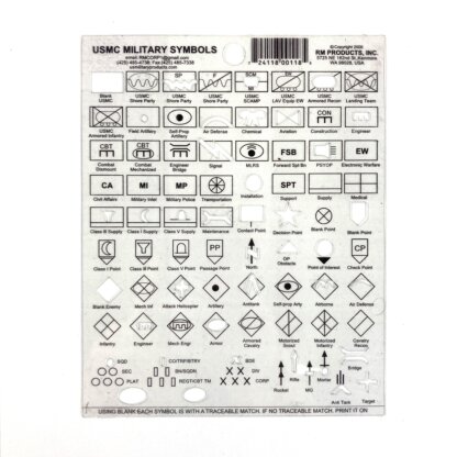 USMC Military Symbols Stencil - Venture Surplus