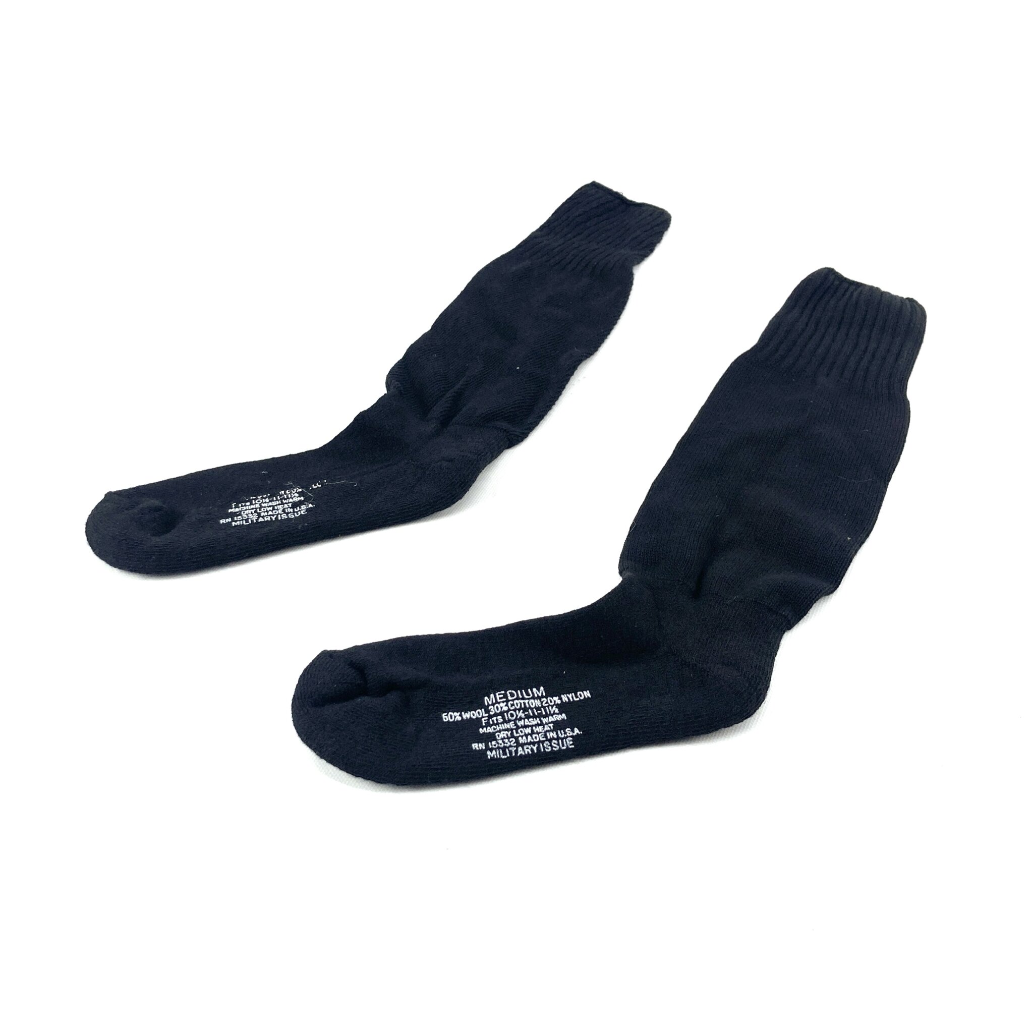 Wool Blend Military Boot Socks, Black - Venture Surplus