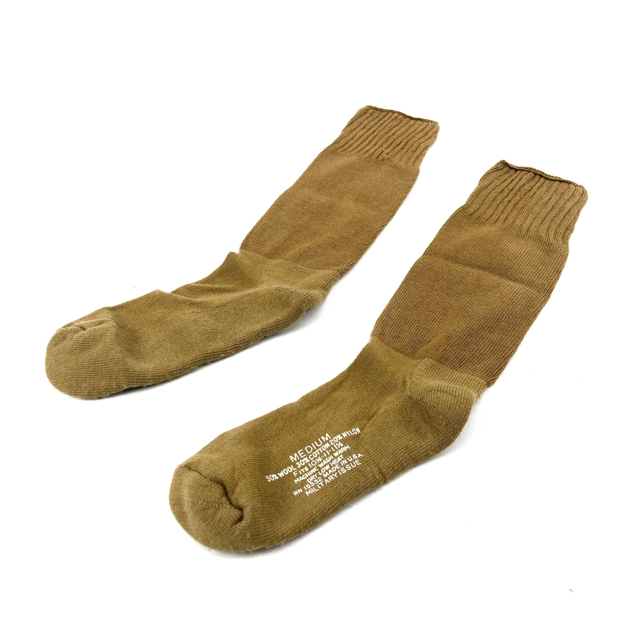 Wool Blend Military Boot Socks, Coyote Brown - Venture Surplus