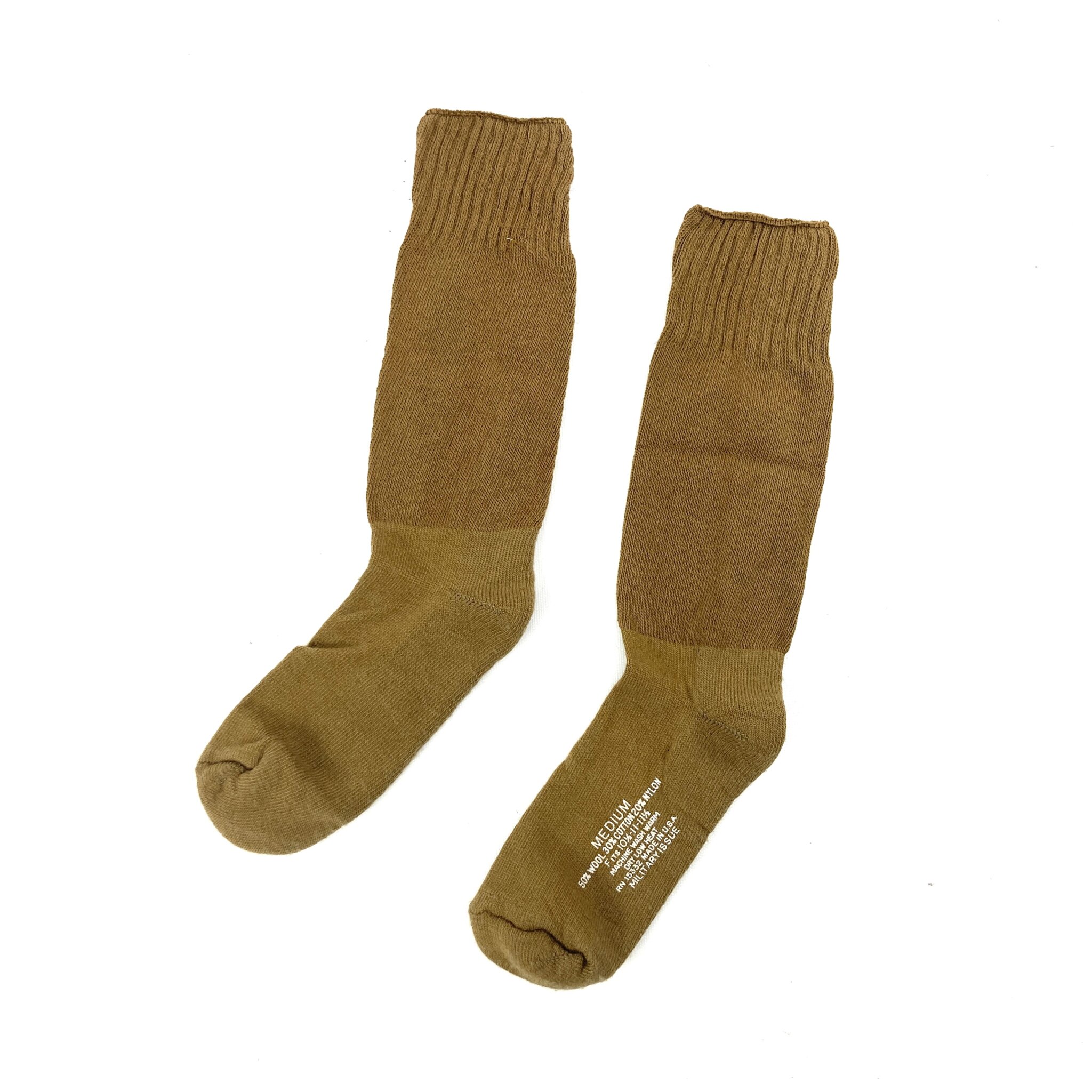 Wool Blend Military Boot Socks, Coyote Brown - Venture Surplus